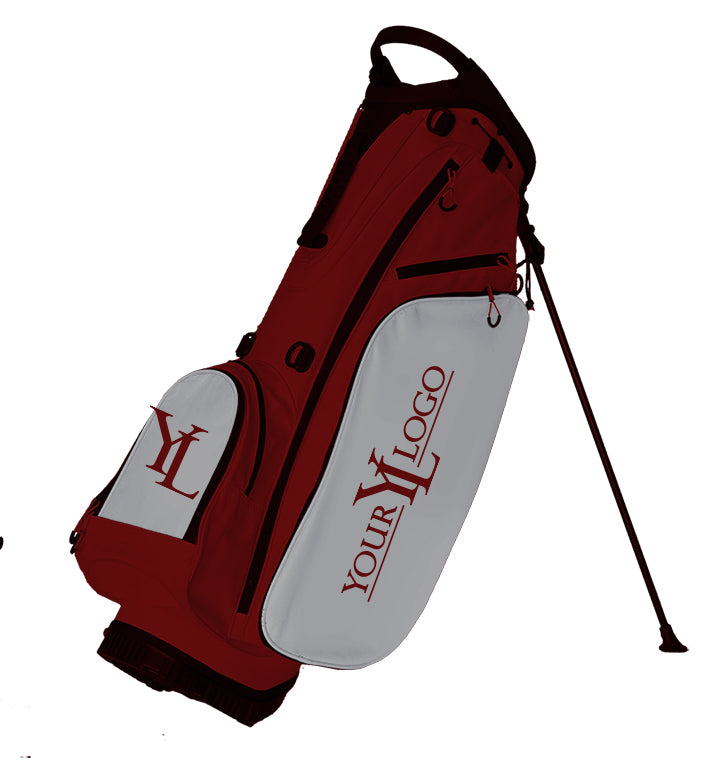 Maroon Fully Custom Golf Bag- No Minimum, 1 week Delivery — 1withGolf