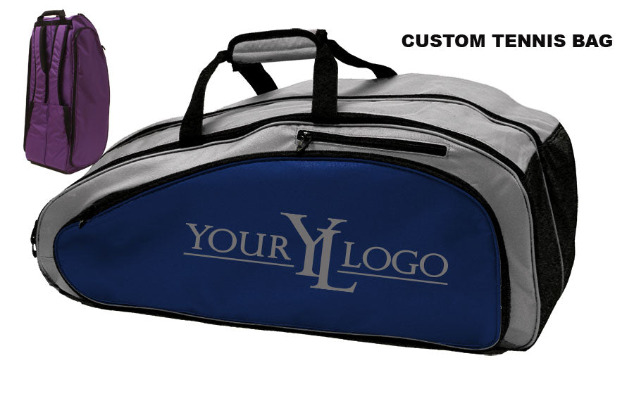 Quality Custom Tennis Bag Light Gray- No minimum, 1 week delivery ...